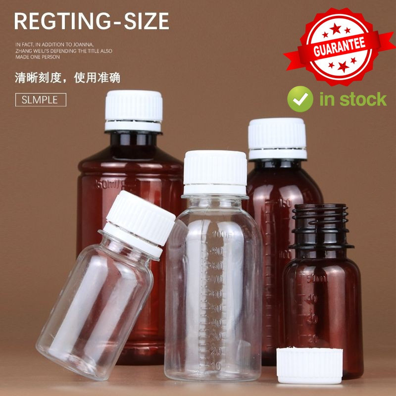 AGM 50-500ml Air Botol Plastik Kosong Marking Size Graduated Screw ...