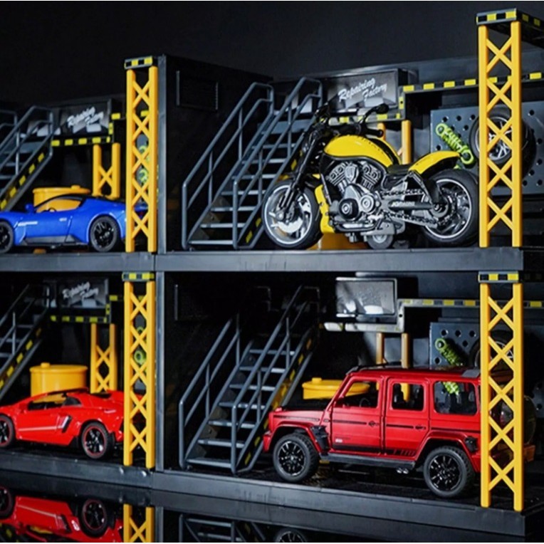 1:32 Scale Diorama Scene DIY Double Deck Repair Workshop with Light ...