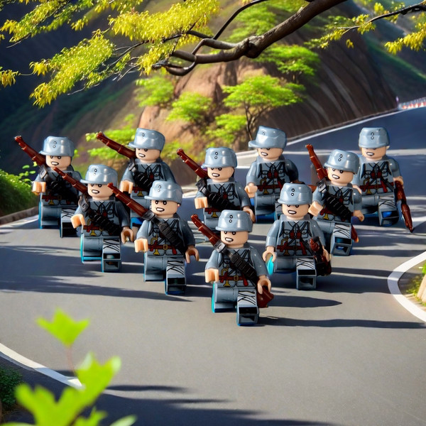 keychain cute lego keychain Blok bangunan Tentera Darat Laluan Kelapan ...