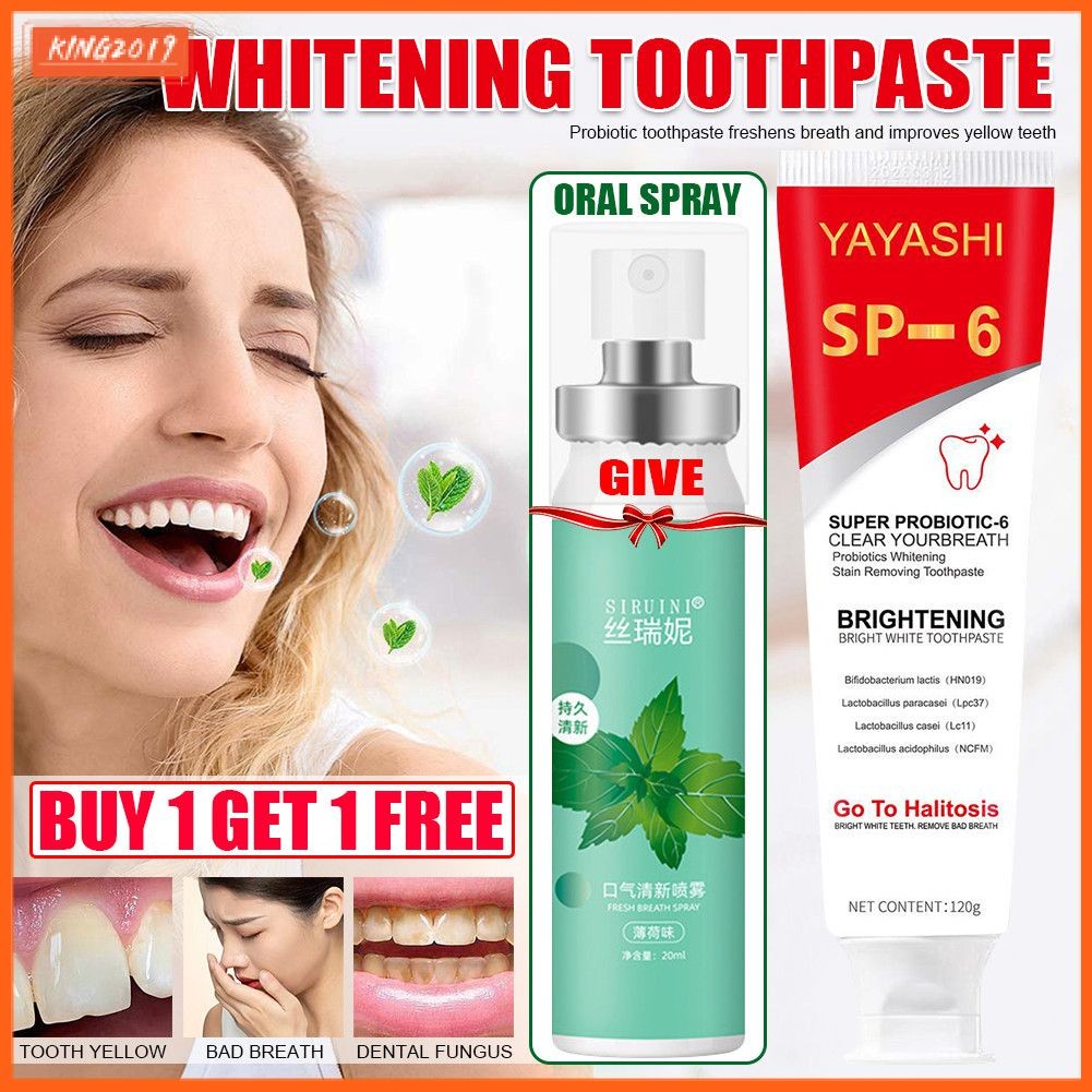 [buy 1 Get 1 Free Gifts:mouth Spray]yayashi Teeth Whitening Toothpaste ...