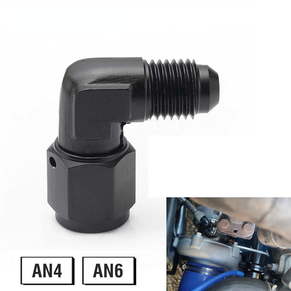 AUTOFAB AN4/AN6 Aluminum Anodize Finish Male/ Female 90 Degree Flare ...