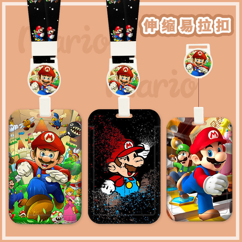 Student ID Protective Case Cartoon Retractable Easy Pull Buckle Long ...