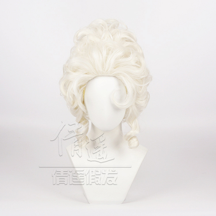 Vintage Women Noble Lady Blonde Marie Antoinette Cosplay Wig Vintage ...