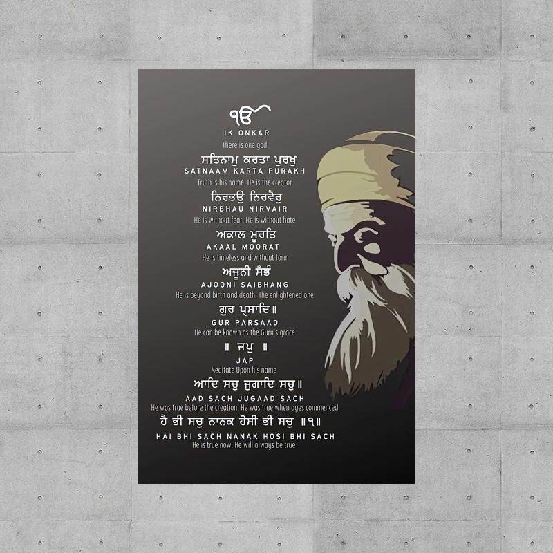 Sikh Religious Poster Character Poster Handdrawn Guru Nanak Dev Ji ...
