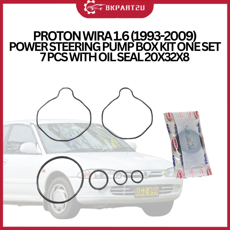 PROTON WIRA 1.6 (1993-2009) POWER STEERING PUMP BOX KIT ONE SET 7 PCS ...