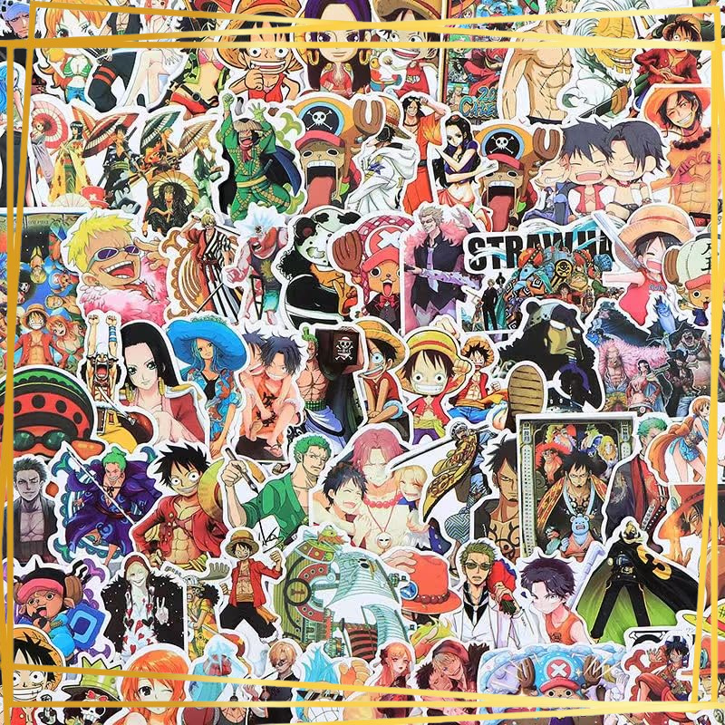 Set One Piece Stickers Pirate King Anime Character Seal One Piece ...