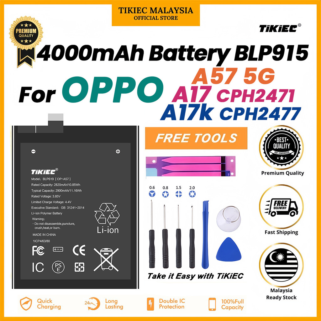 TiKiEC Ori Brand High Capacity Phone Battery BLP-915 Compatible with ...