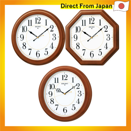 Seiko Clock Wall Clock Radio Analog Wood Frame Brown Wood KX388B ,02 ...