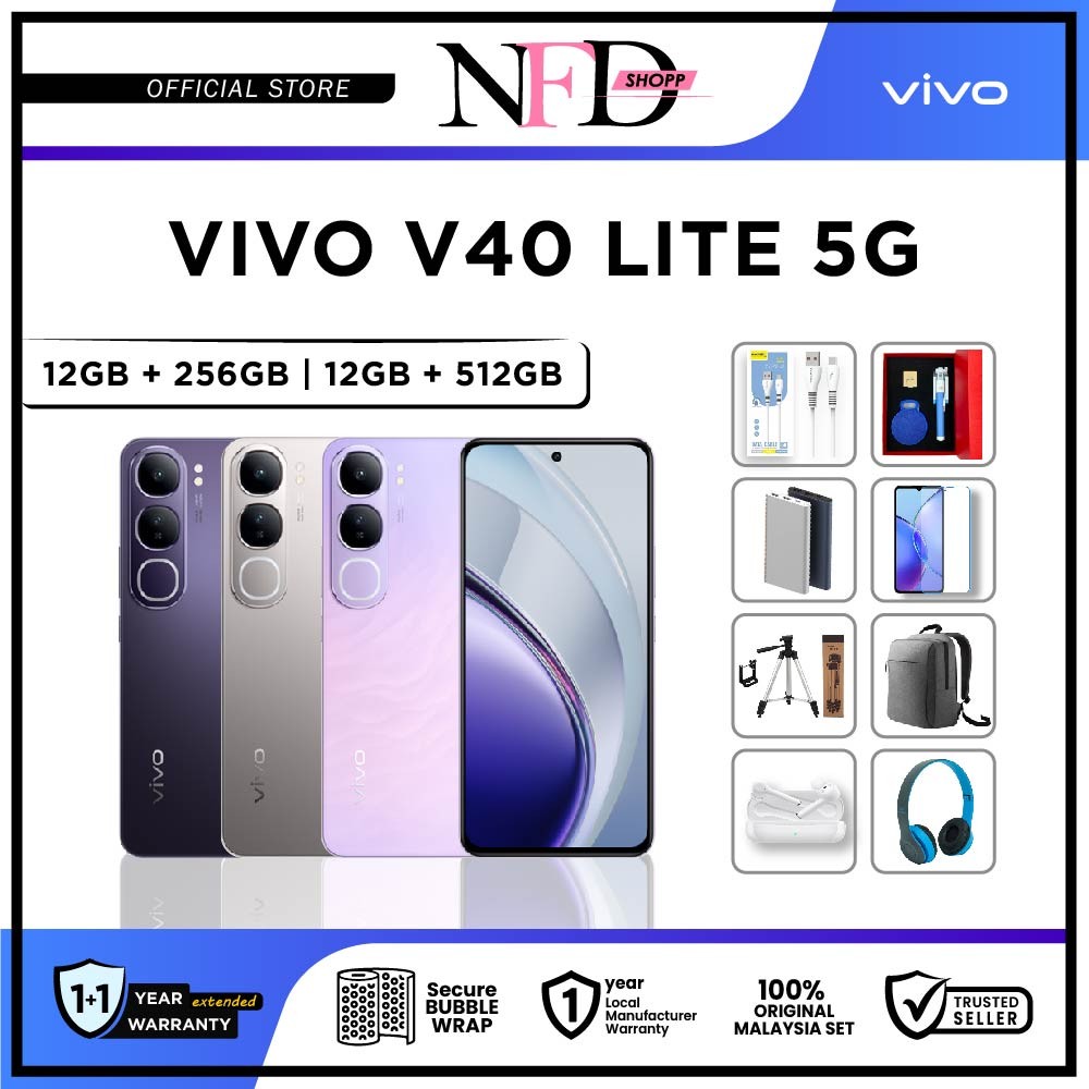 VIVO V40 LITE 5G [12GB RAM 512GB ROM] - Original VIVO Malaysia | Shopee Malaysia