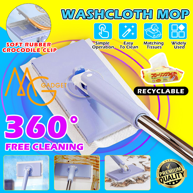 Mini Mop Electrostatic Flat Mop Tisu Pengelap Lantai Mop Tisu Pakai ...