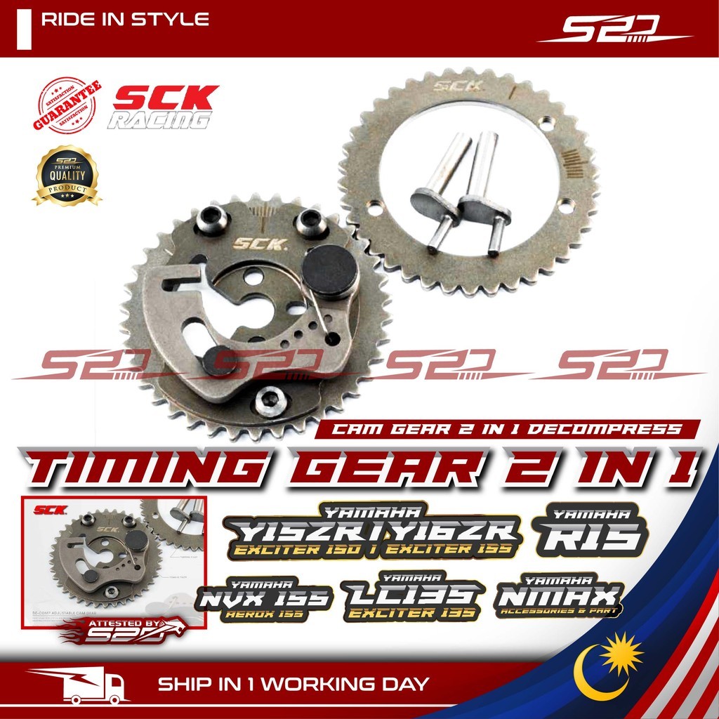 Timing Gear SCK RACING Y15 Y16 LC135 R15 MT15 NVX NMAX PNP Decompin ...