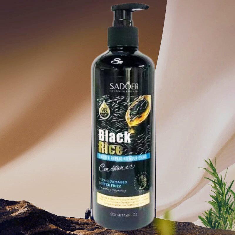 SADOER Black Rice Conditioner Anti Hair Loss Anti Dandruff Conditioner ...