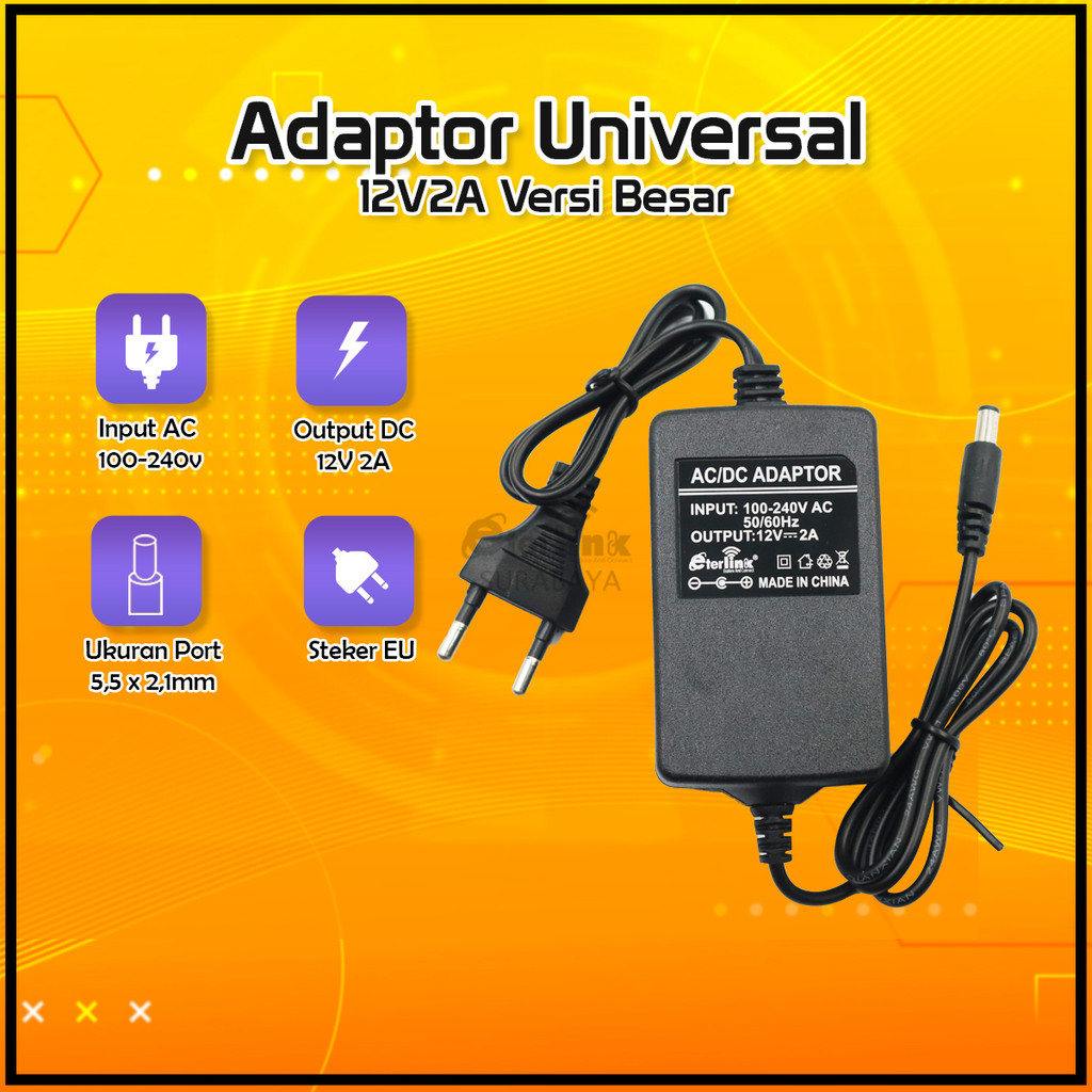 Pure 12V 2A Power Supply Adapter Travo CCTV STB HDD ADP Media Converter ...