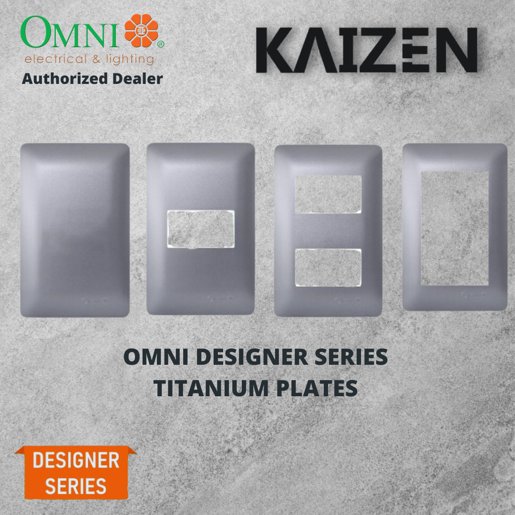 Omni Designer Series TITANIUM Plates Outlet and Switches by Kaizen ...