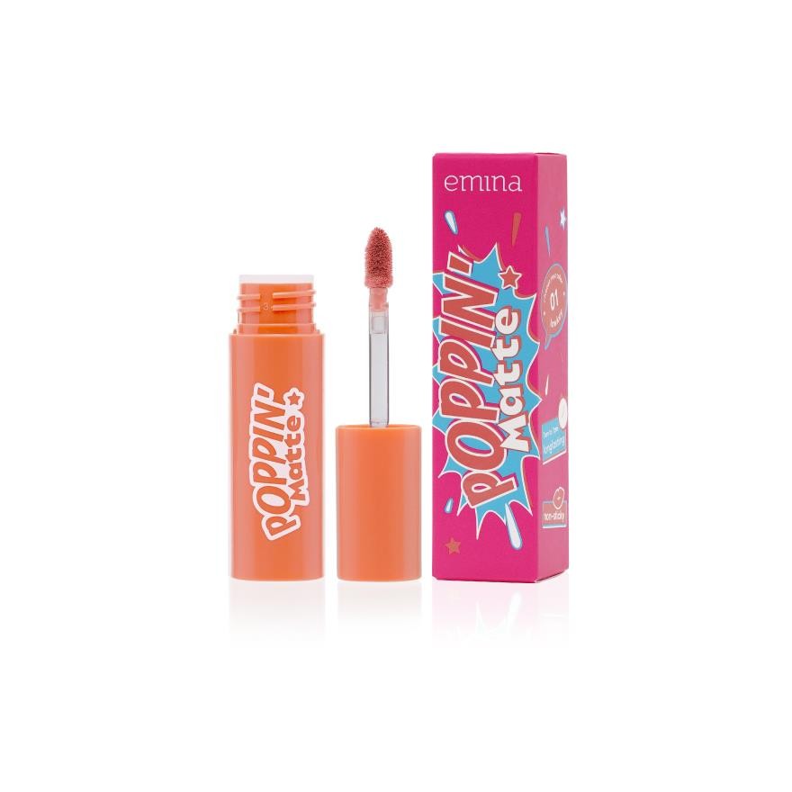 Emina Poppin Matte 01 Lowkey 1S | Shopee Malaysia