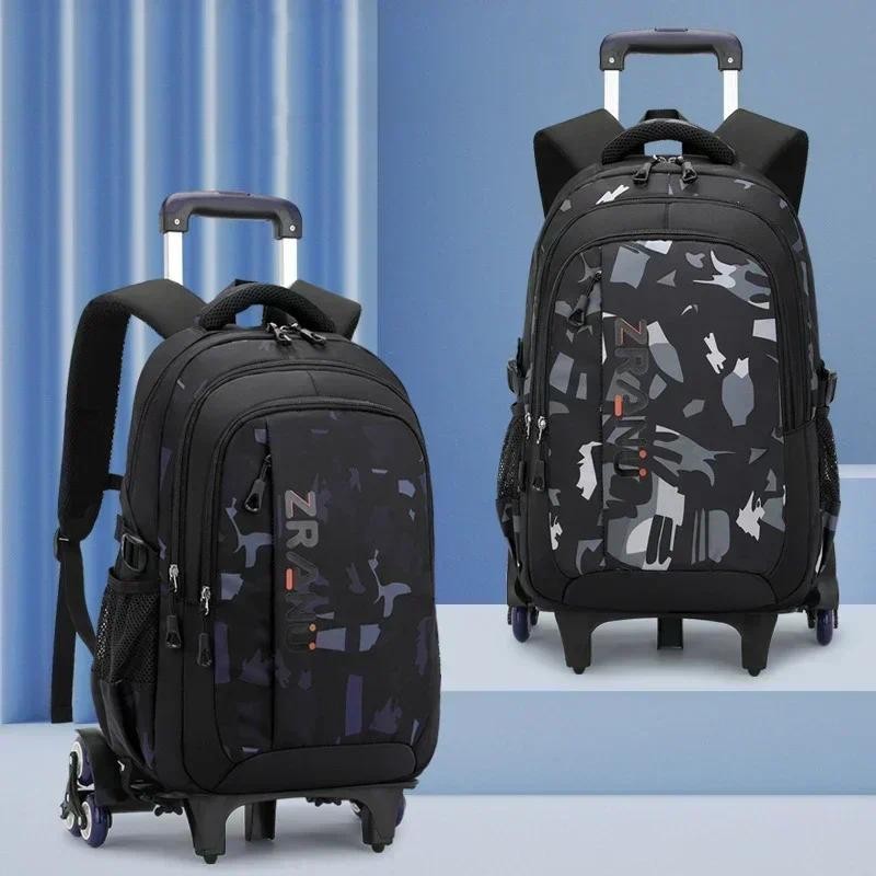 School Rolling backpack bag School Bags with wheels Student wheeled ...