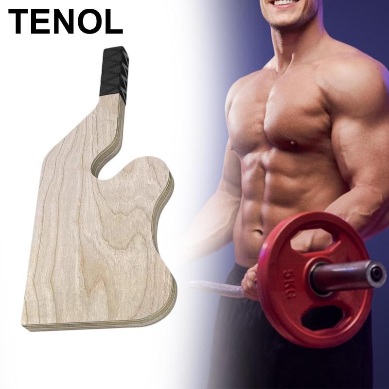 TENOL Barbell Jack Equipment Easy to Use Wooden Deadlift Jack for Dumbbell Weight Training Bar ...