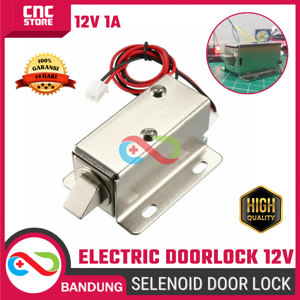 Solenoid Door Lock 12V DC – Electronic Lock for Doors with Arduino ...