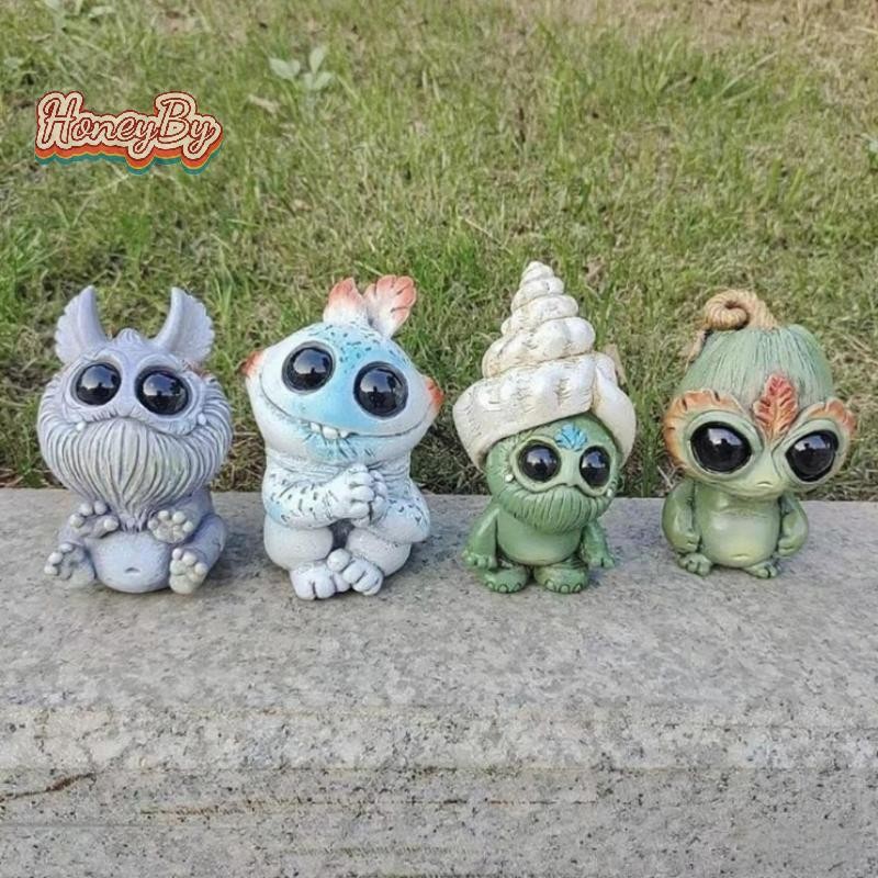 honeybird Alien Elf Statue Resin Cartoon Alien Elf Figurine Desktop ...