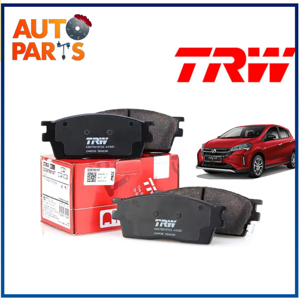 TRW Perodua Myvi 3rd Gen D20N Front/Depan Disc Brake Pad (GDB8977) (1 ...