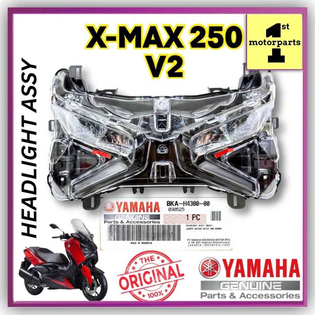 [100% ORI ] XMAX V2 X-MAX 250 [V2] X MAX HEADLIGHT ASSY LAMPU DEPAN ...