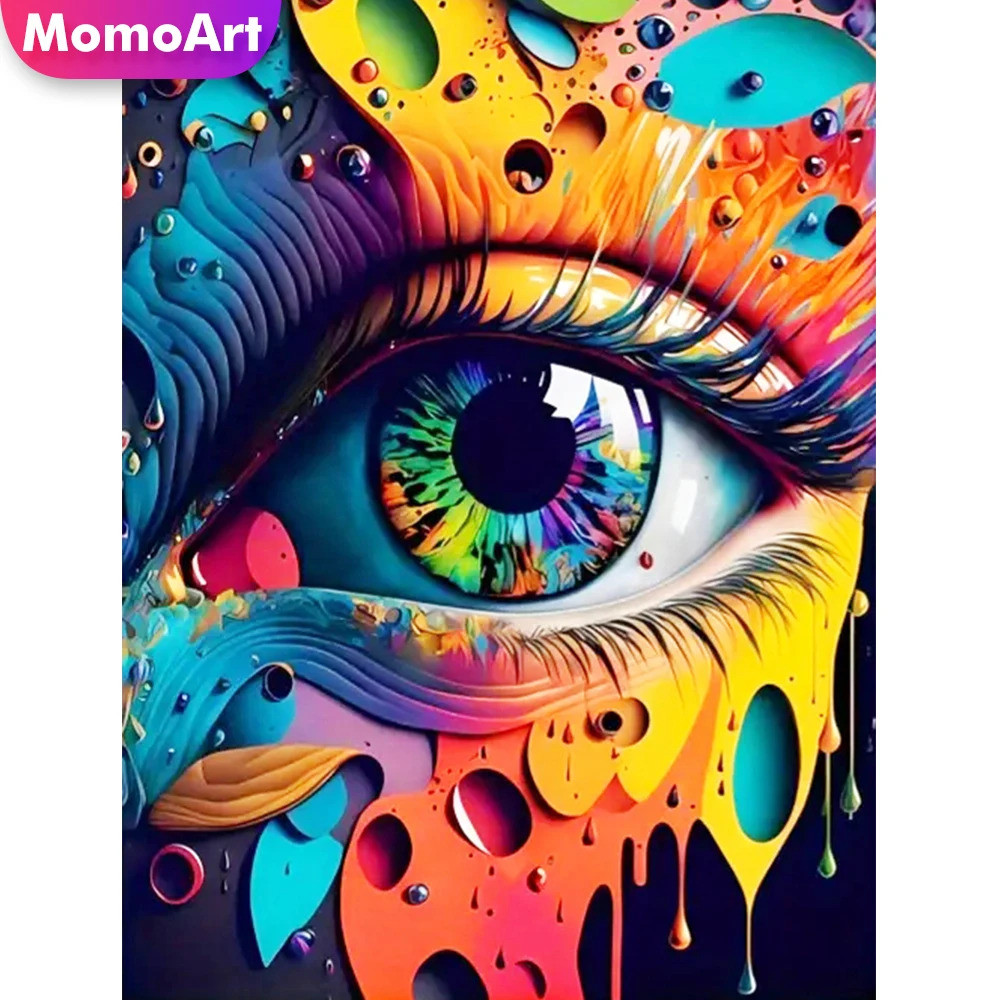 Momoart Mozek Berlian Potret Mata Persegi Persegi Sulaman Bulat ...