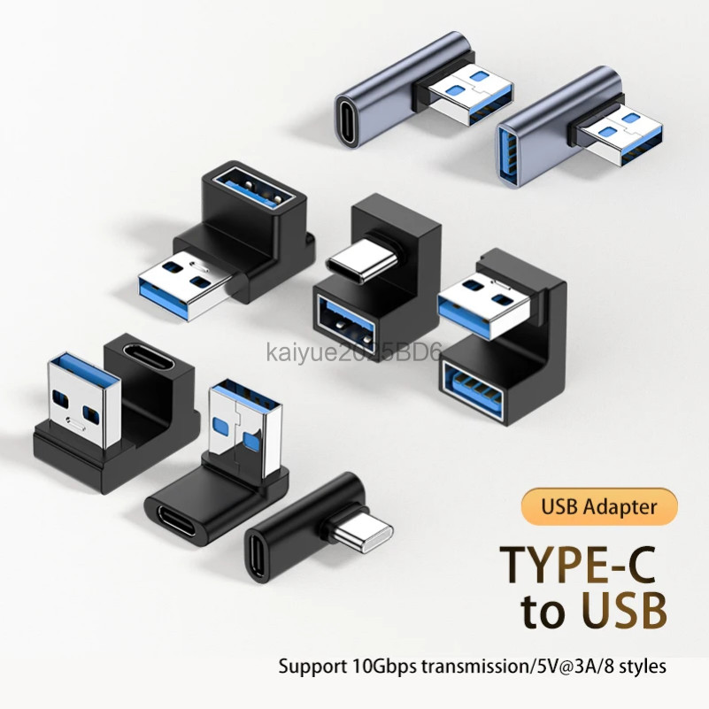 USB Adapter USB 3.0 Extension Adapter 90 Degree Right Angle OTG Adapter ...