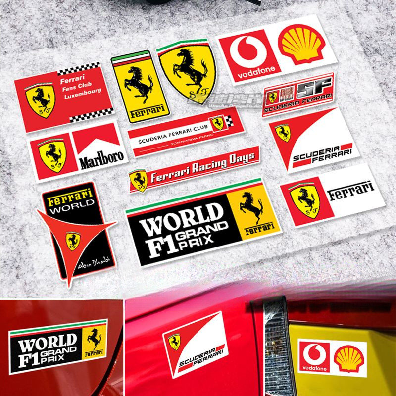 Ferrar Stickers, SF90 Car Rear Wing Stickers, F1 Stickers Race Stickers ...