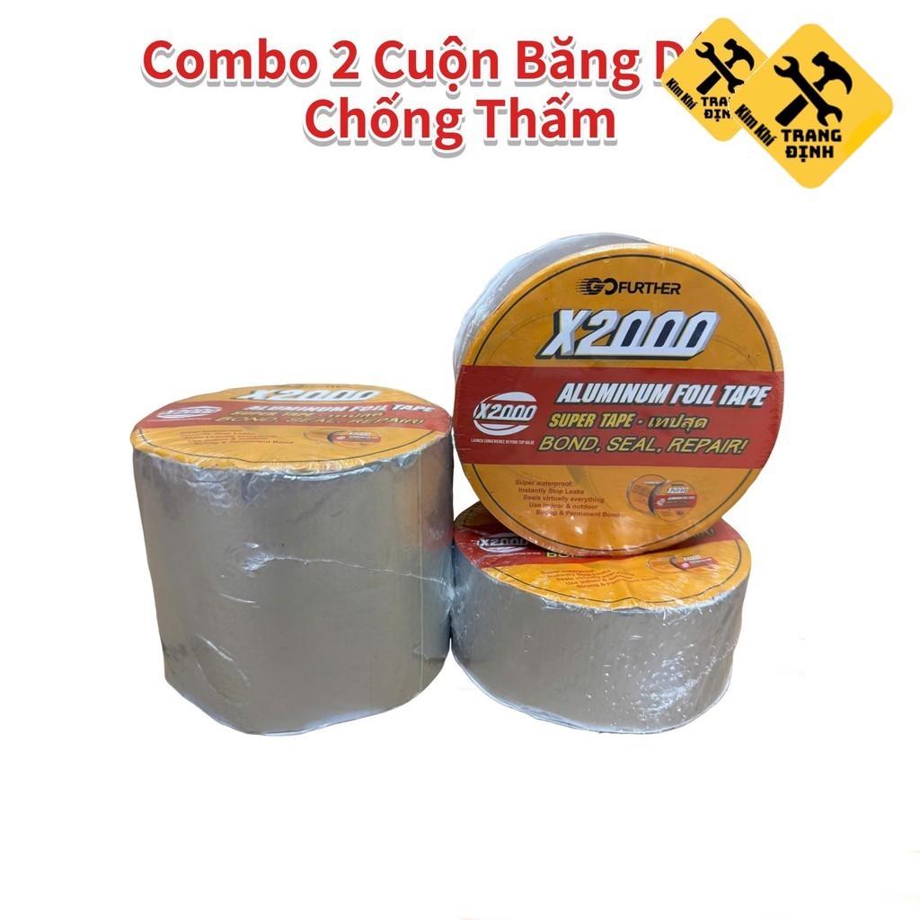 Combo of 2 rolls of waterproof tape 5cm x 5m long X2000 GOFUTHER to ...