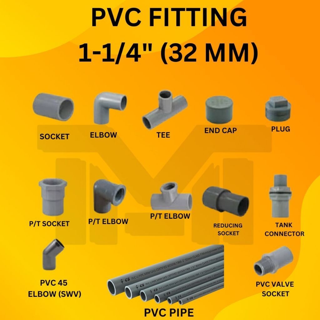 BRAND NEW PVC PIPE FITTING 32MM (1-1/4") | Shopee Malaysia