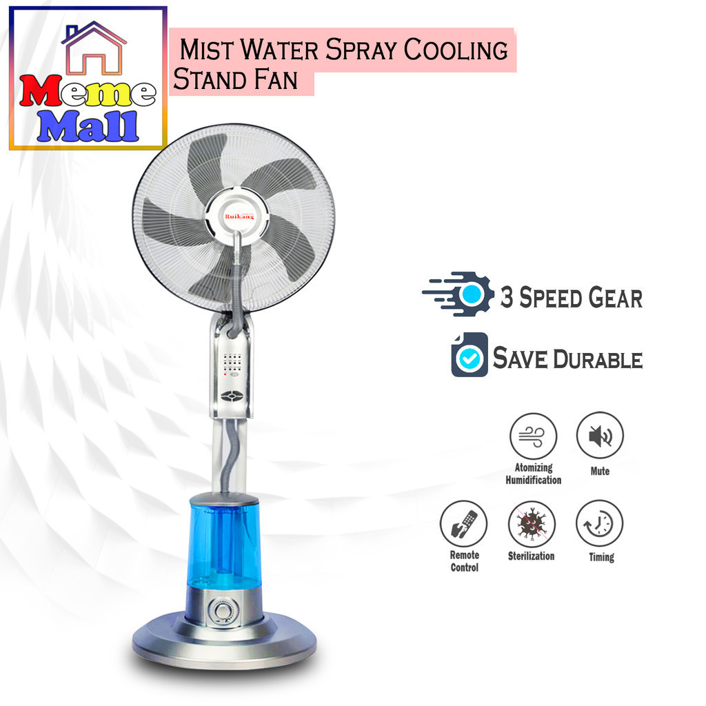 Mememall Mist Water Spray Cooling Stand Fan Misting Fan Air ...