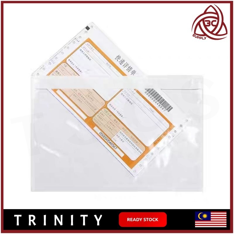 A5 / A6 Size - 100 Pcs Shipping Waybill Consignment Transparent Pocket ...