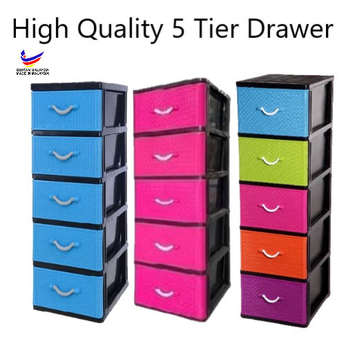 5 tier Plastic Drawer | Cabinet | Storage Cabinet | Drawer | Laci ...