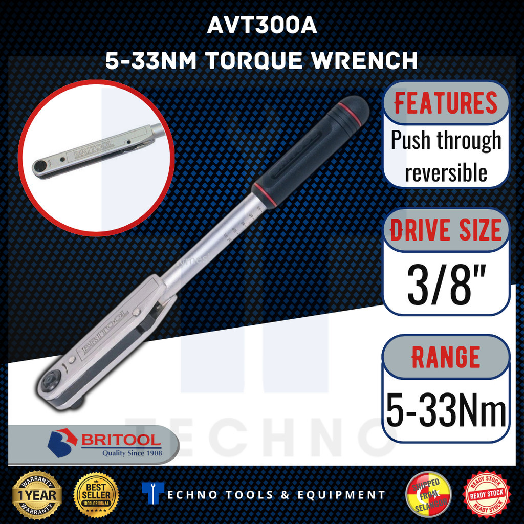 BRITOOL AVT300A TORQUE WRENCH 5-33NM | Shopee Malaysia