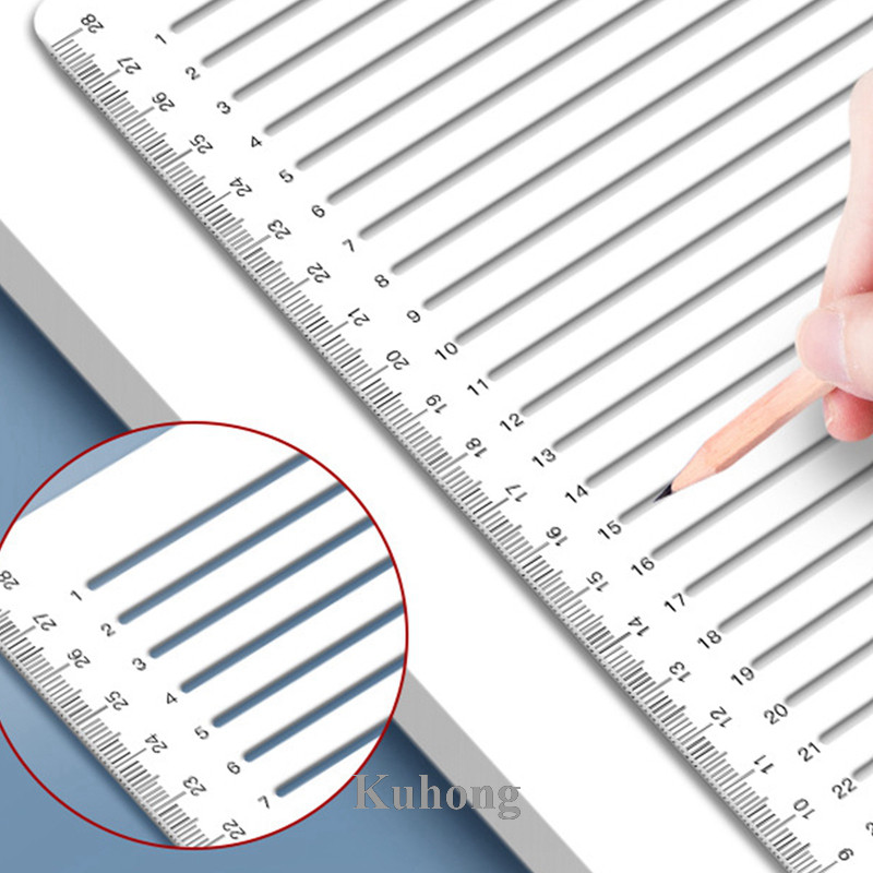 KUHONG Grid Ruler For Students, No Need To Draw Lines, 0.9cm 1cm, Grid ...