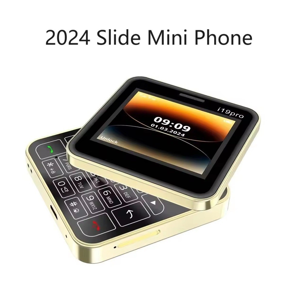 New i19 Pro Square Slide Button Mini Mobile Phone 2.4inch Dual SIM 2G ...