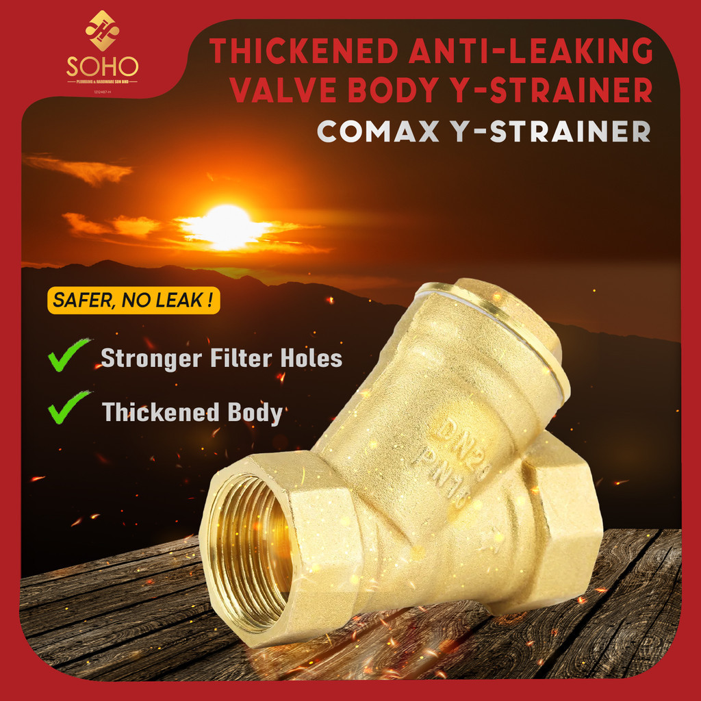COMAX Y-Strainer Type Strainer Copper Brass Filter Valve Water Pump ...