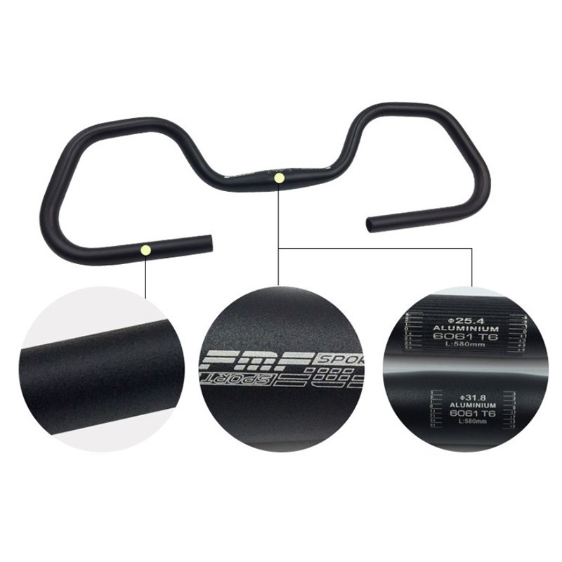 Handlebar T6 heat treatment Black Butterfly Cycle High hardness Handle ...