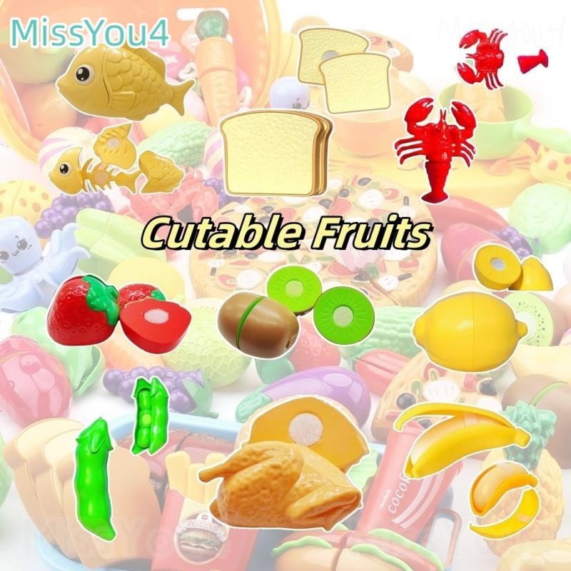 Cutable Fruits Vegetables Kids Kitchen Pretend Play Food Durian Toys ...