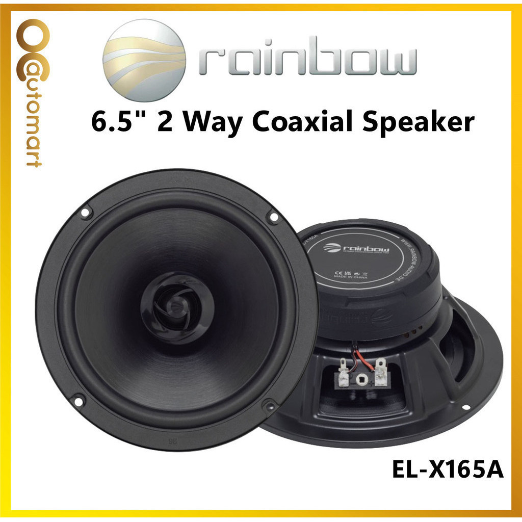 Rainbow Audio 2 Way 6.5" Coaxial Car Speaker 100 Watts Spk Speaker EL ...