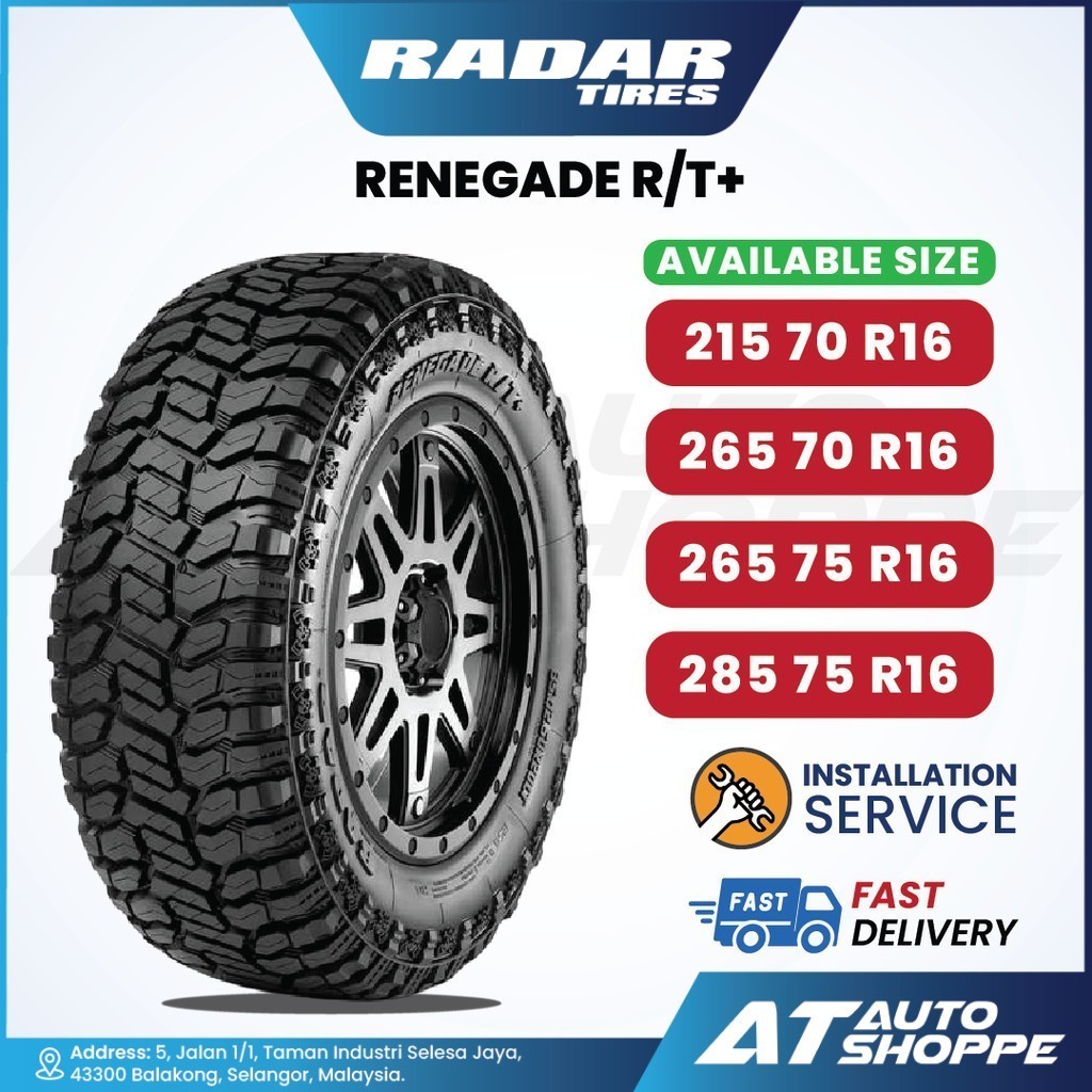 Radar Renegade RT+ 16" Tyre 215 265 285 70 75 R16 4X4 4WD (1 Tire) | Shopee Malaysia