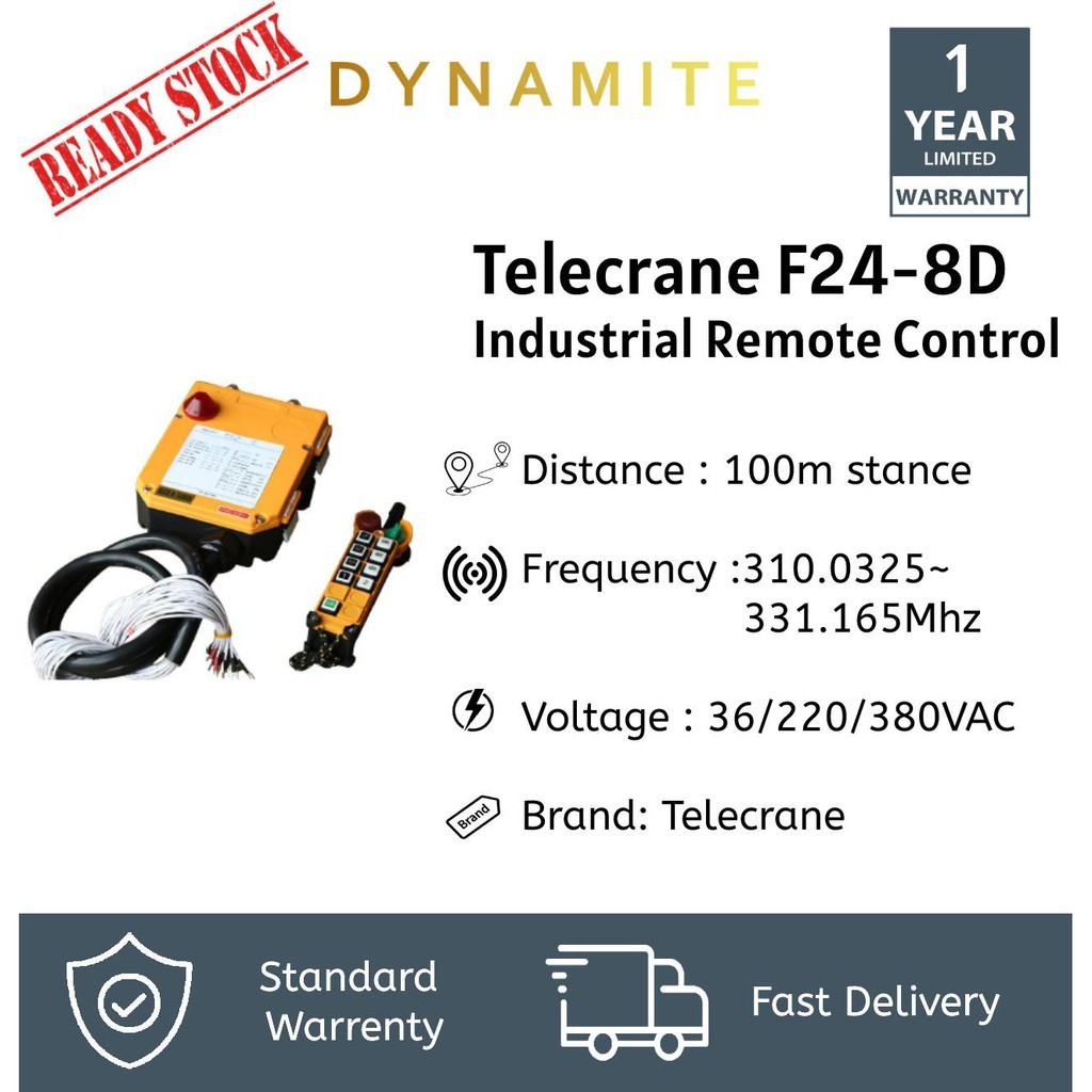 F24-8D Industrial Remote Control (Double Speed with 8 Button) | Shopee ...