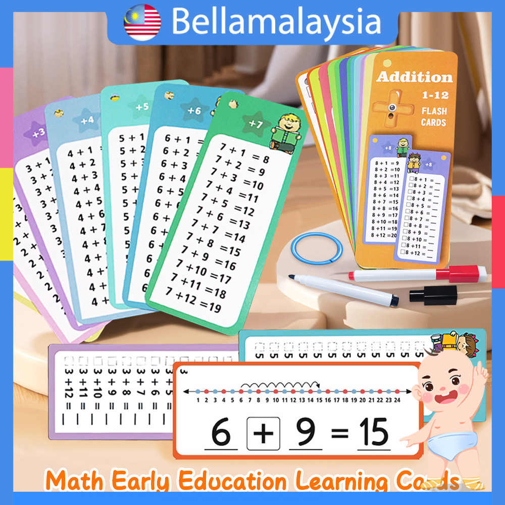 Bella Kids Math Early Education Learning Card Math Operations Thought ...