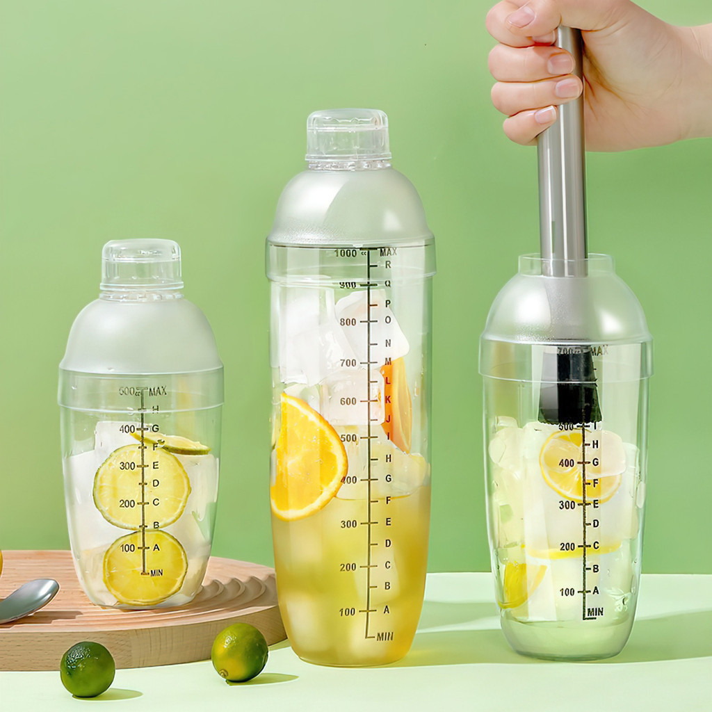 Shaker Bottle Mixed With Black Plastic Divider Includes A 350ml- 500ml ...