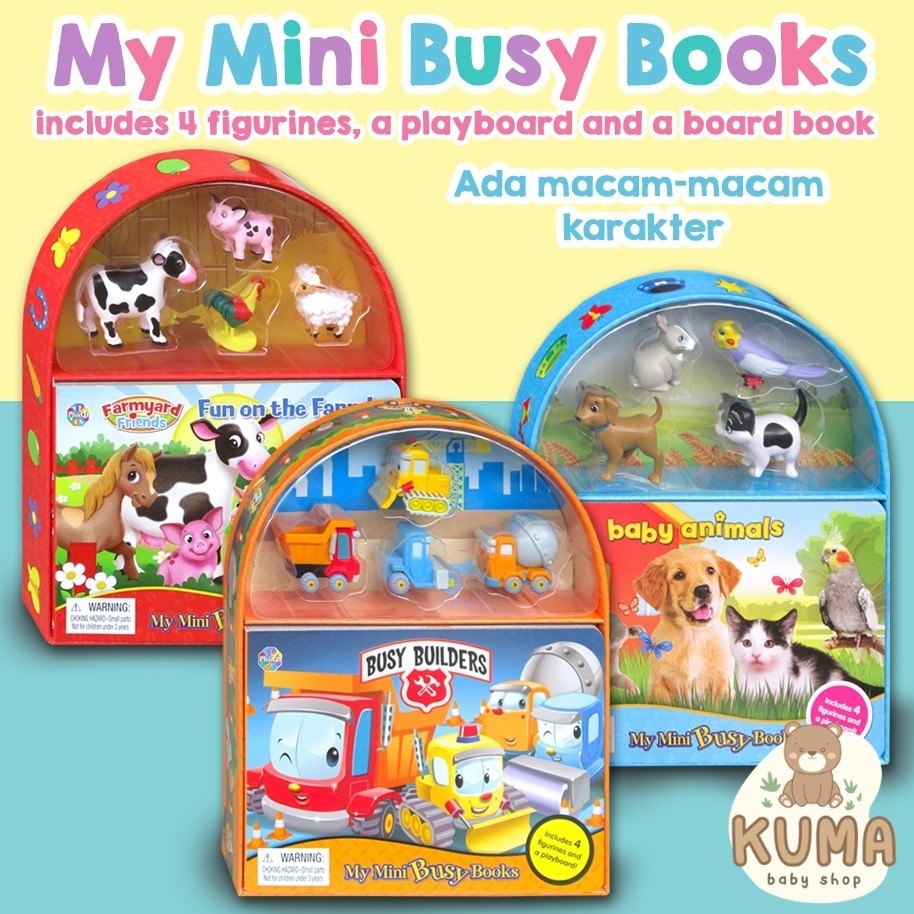 My Mini Busy Book includes 4 Figurines, a Playboard and a Board Book ...