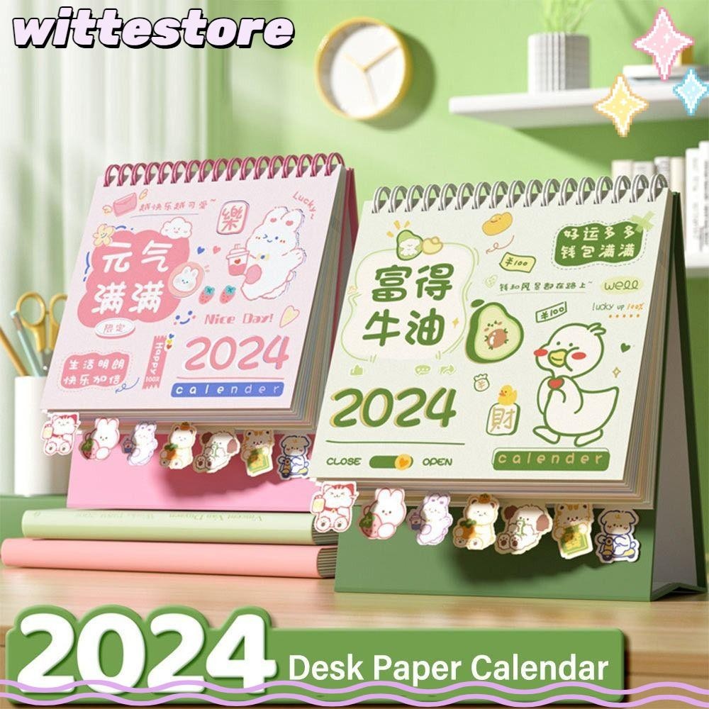 WITTE Desk Calendar, Agenda Organizer Cartoon Panda Table Calendars ...