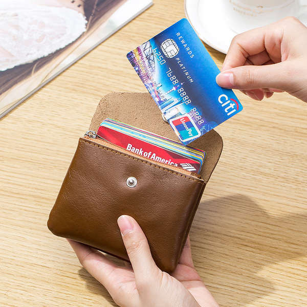 beg duit wanita kecil beg duit Pemegang kad dompet duit syiling kulit 2 ...