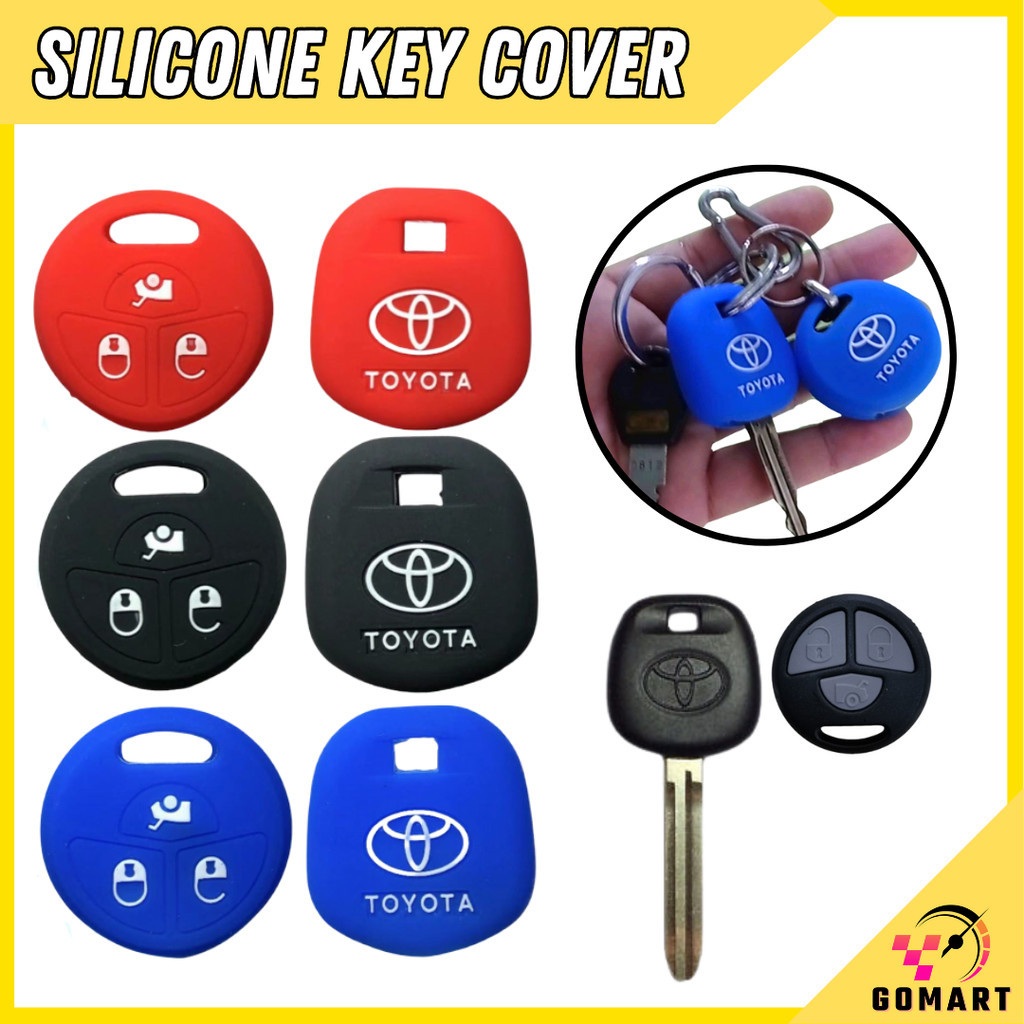 SILICONE CAR REMOTE CONTROL KEY CASE COVER CASING Toyota Vios Corolla ...