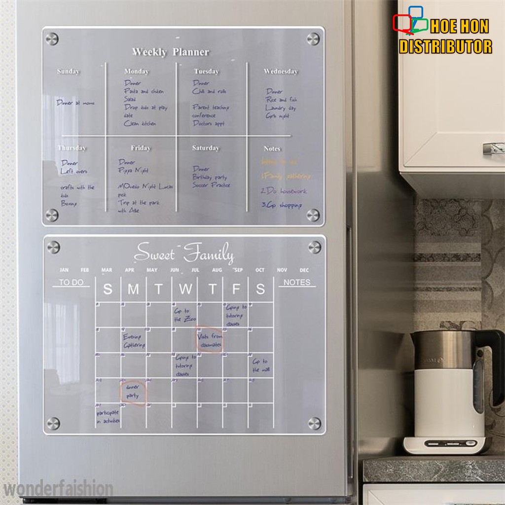 Magnetic Acrylic Planner A4 A3 Daily Weekly Monthly Memo Whiteboard ...