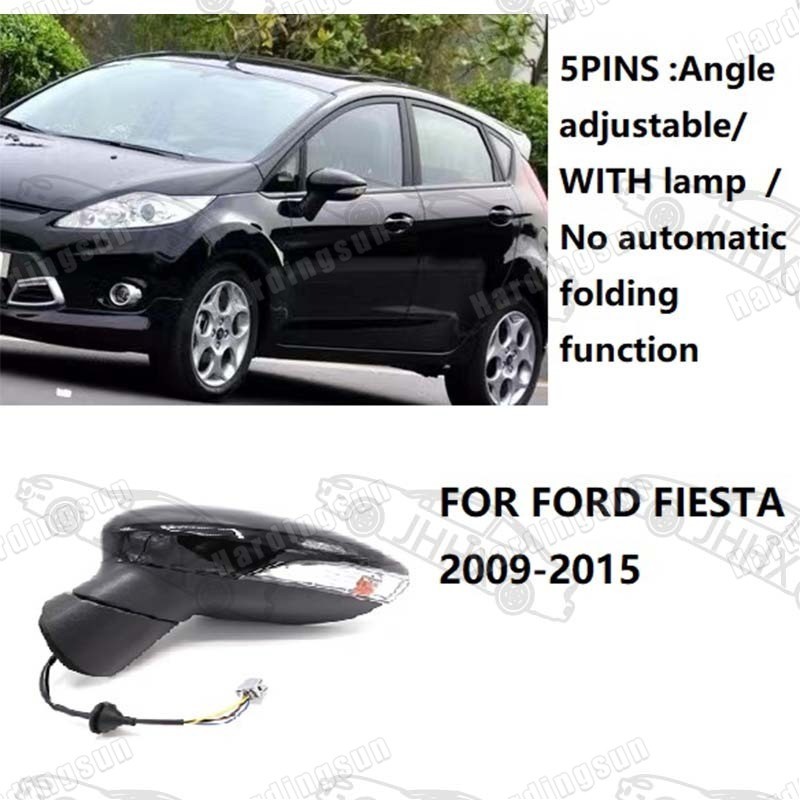 For Ford Fiesta 2009 2010 2011 2012 2013 2014 2015 Rearview Side Mirror ...